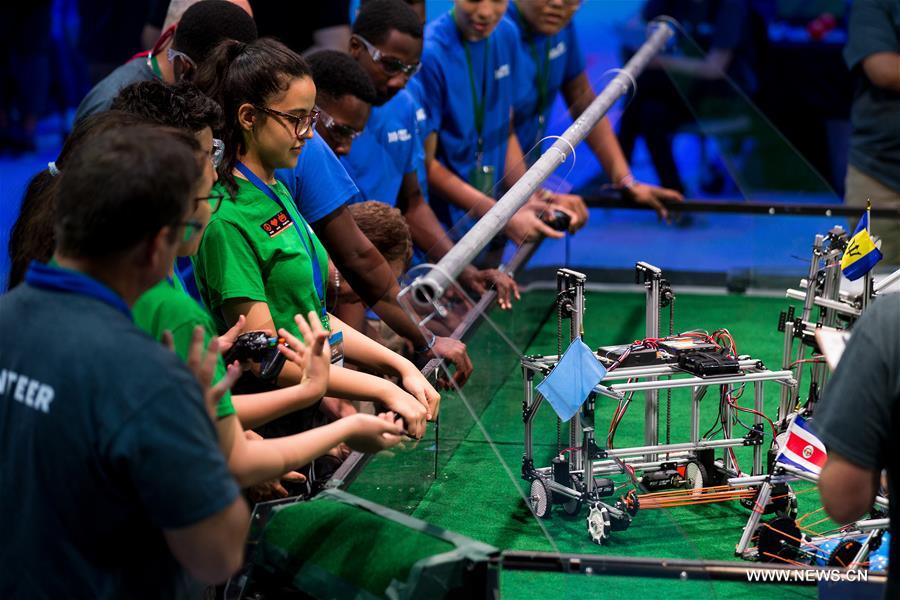 Students worldwide compete at international robotics event in ...