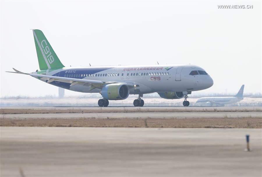 Second plane of C919 makes first test flight in Shanghai_English__China ...