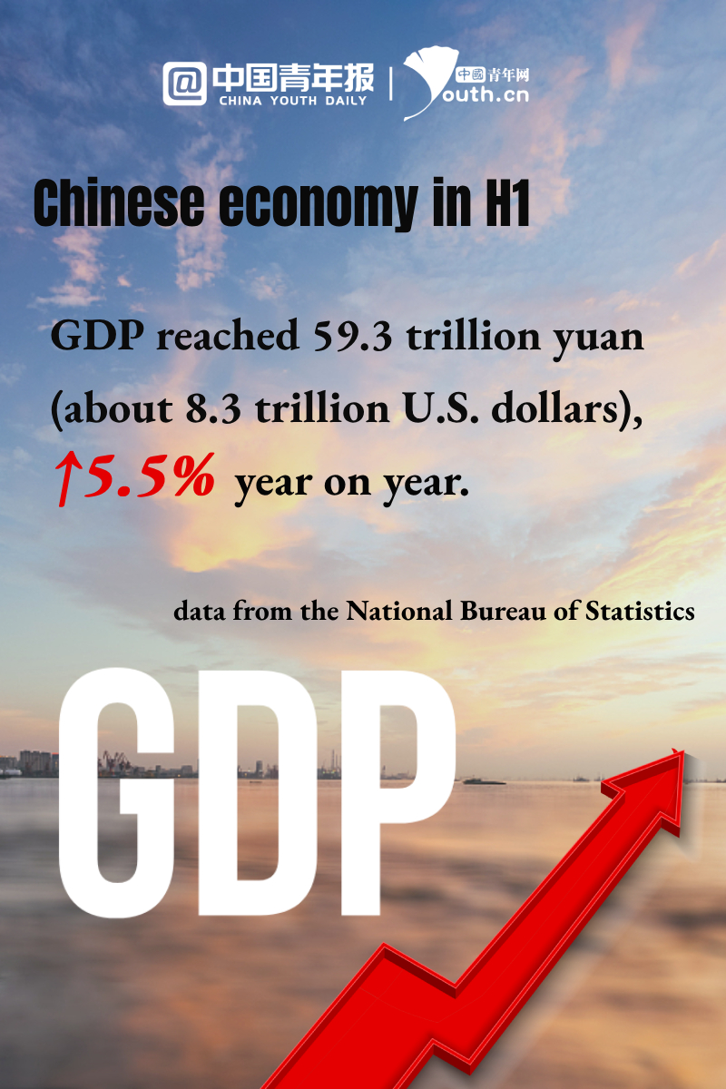 Chinese economy witnesses steady growth in H1_English__China Youth ...