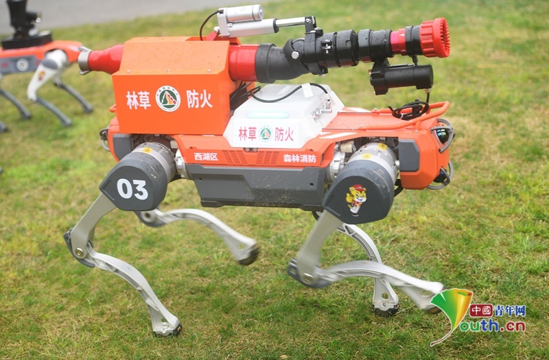 Intelligent forest fire-fighting robotic dogs debut in Hangzhou_English ...